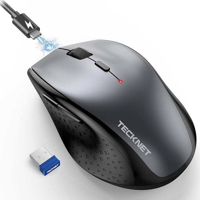 Amazon.com: TECKNET Wireless Mouse Rechargeable,Mouse for Laptop ...