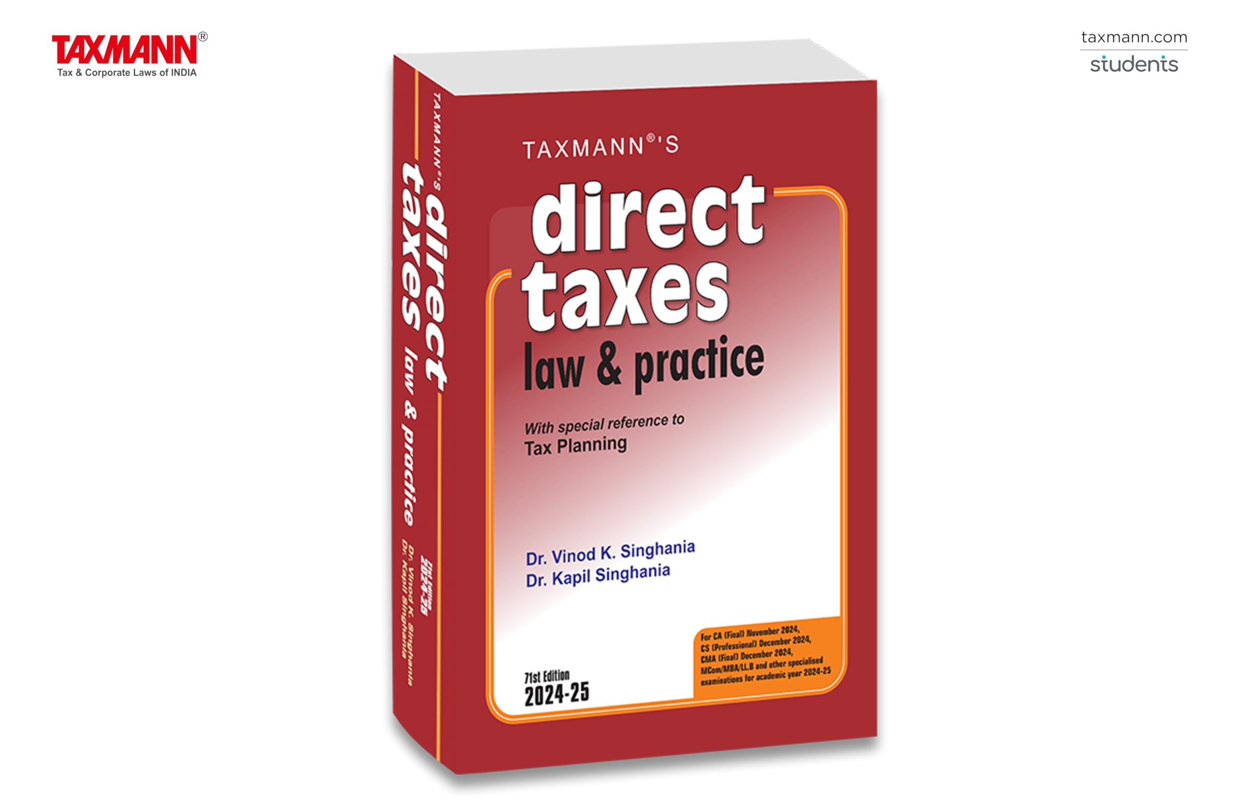 Buy Taxmann's Direct Taxes Law & Practice | AY 2024-25 – The go-to ...