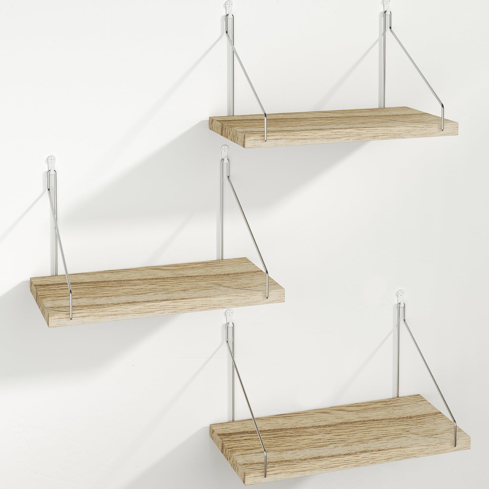 Amazon.com: Fixwal Floating Shelves for Wall No Drilling, 3pcs Renter ...