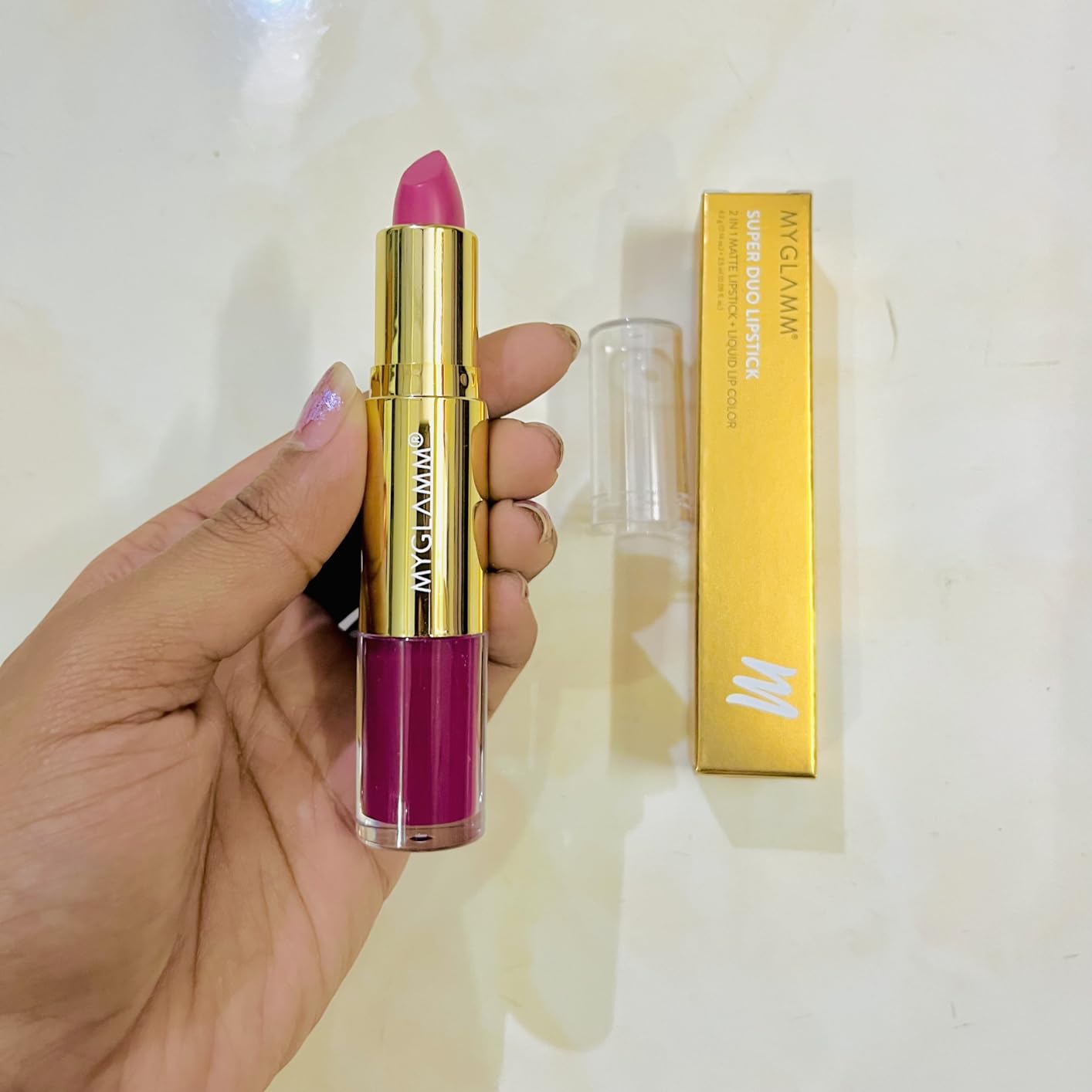 Buy MyGlamm Super Duo Lipstick - Spicy Nude (Nude Brown Shade) | Long ...