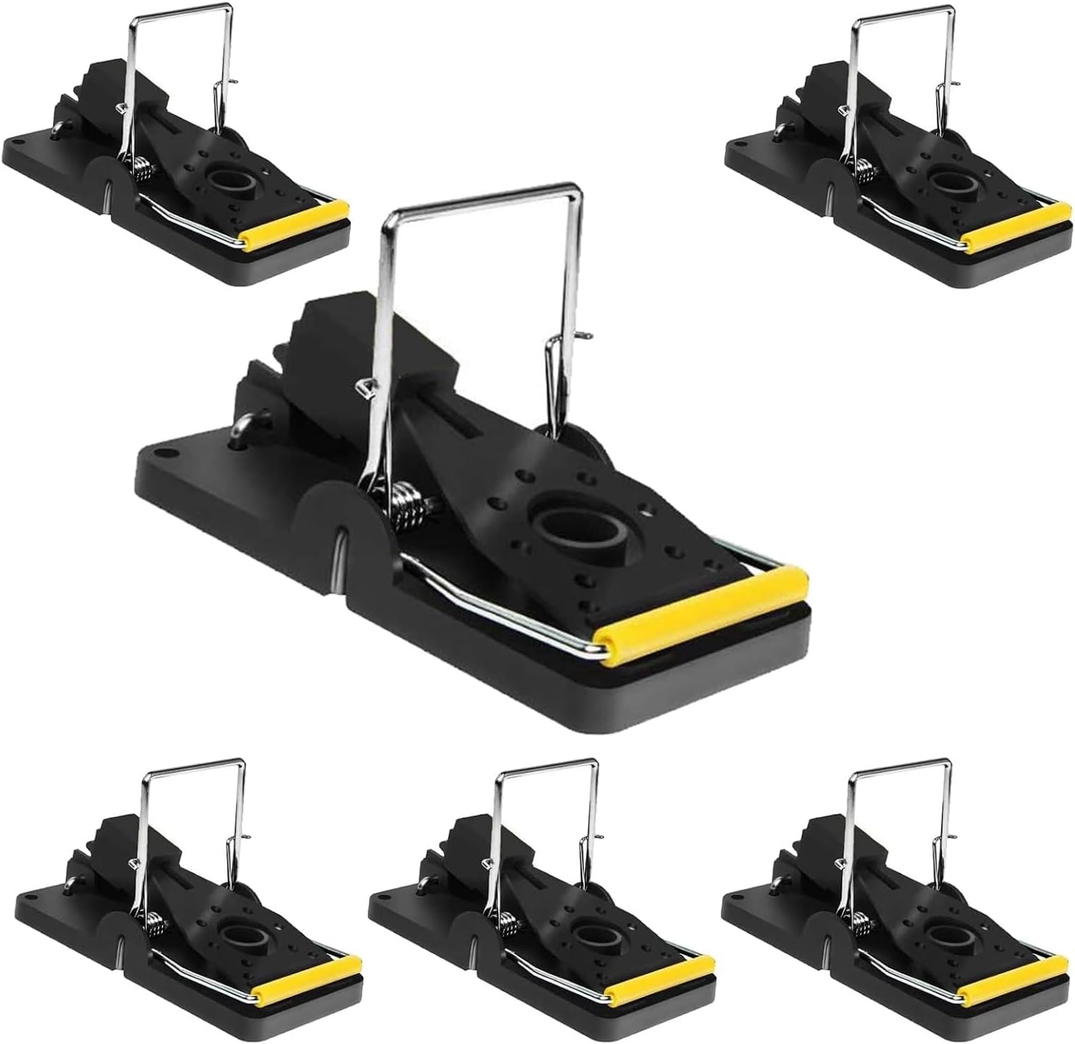 Trisiki Mouse Trap, 6 Pack Heavy Duty Reusable Snap Traps that Kill ...