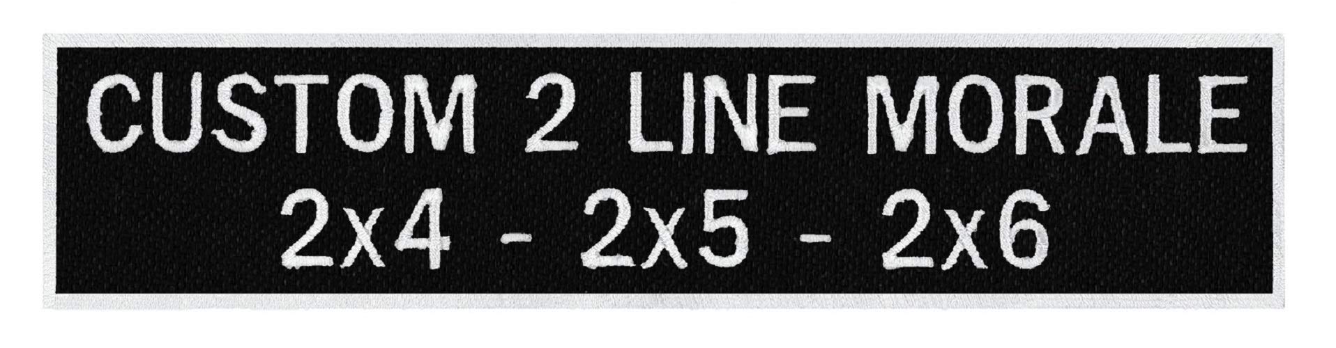 Amazon.com: Custom 2 Line Morale Name Tapes with Border – Black, 2 x 4 ...