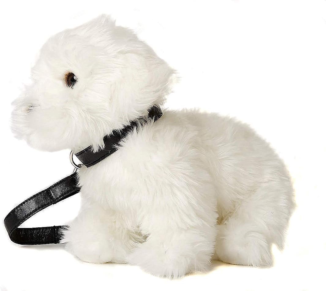 Uni-Toys – Maltese with leash – 26 cm (length) – plush dog – plush toy ...