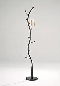 Amazon.com: Legacy Decor Metal and Wood Hall Tree Coat Hat Rack Black ...