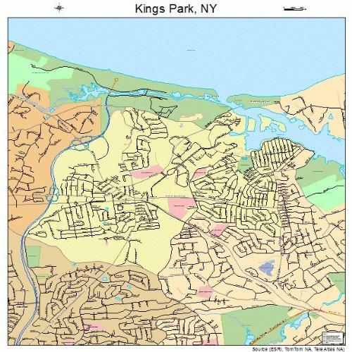 Amazon.com : Large Street & Road Map of Kings Park, New York NY ...
