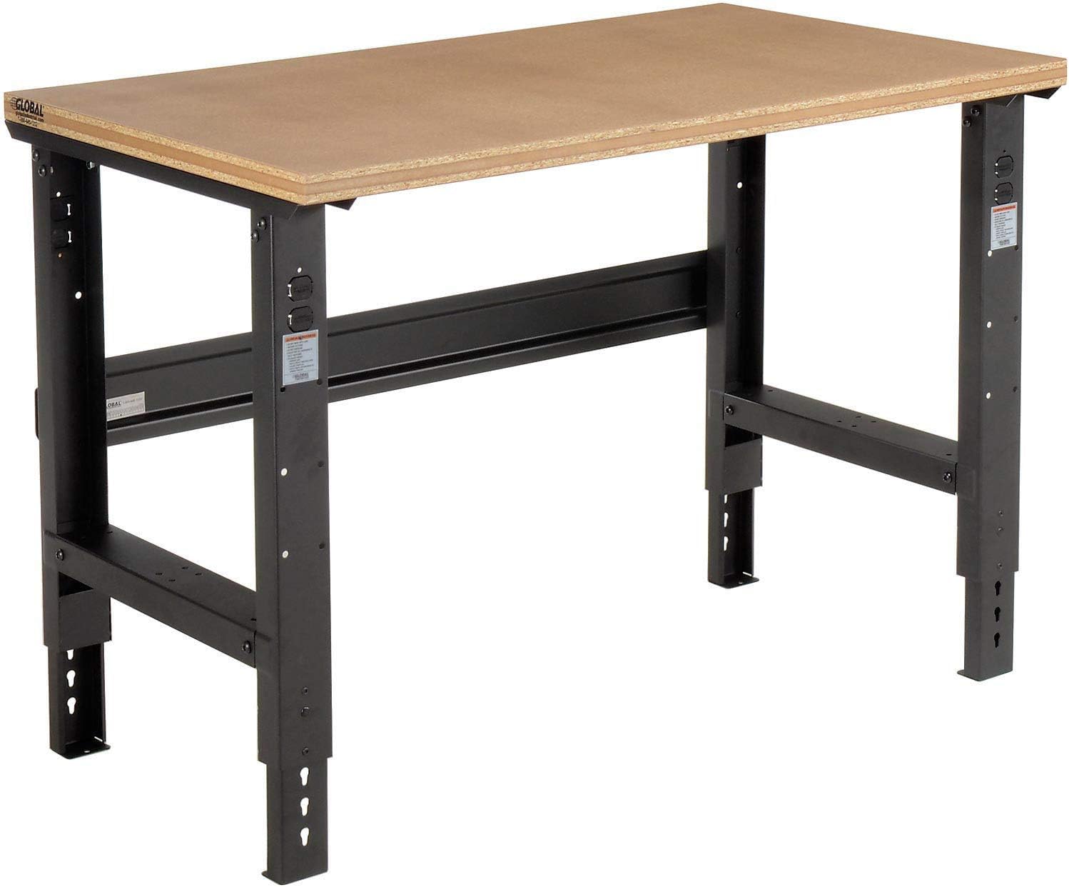 Global Industrial Adjustable Height Workbench C-Channel Leg, 48" W x 30 ...