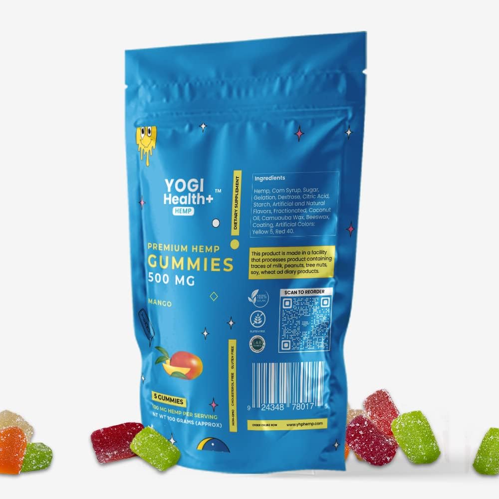 Yogi Health Hemp Gummies (500)(Mango) – Yaxa Colombia