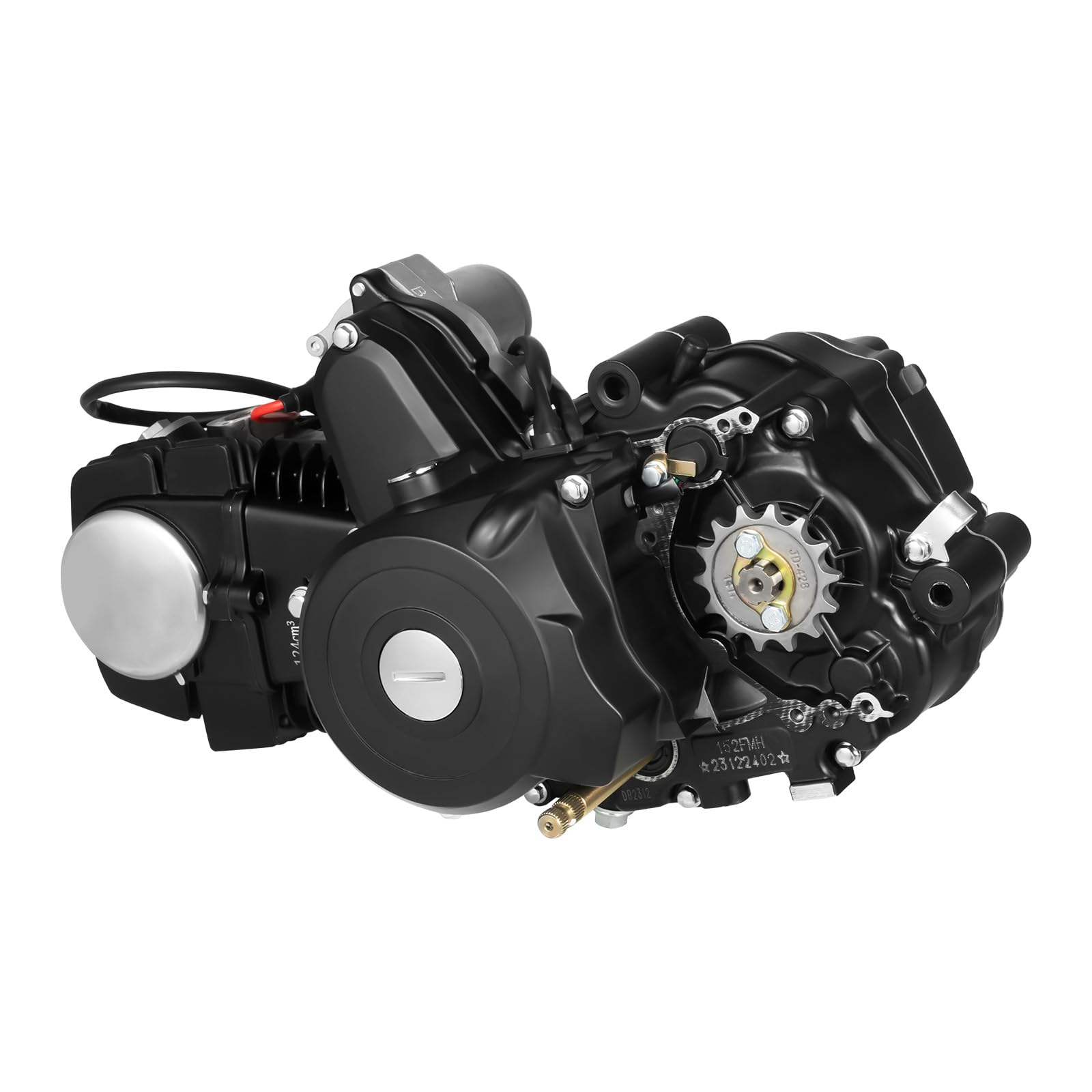 Amazon.com: 125CC 4 Stroke ATV Engine Motor,Single Cylinder Semi Auto ...