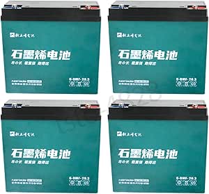 Amazon.com: YC Yier 4 Pack 12V 20Ah Battery 6-DMF-20 Sealed Lead Acid Battery 6-DZF-20 6-DZM-20 ...