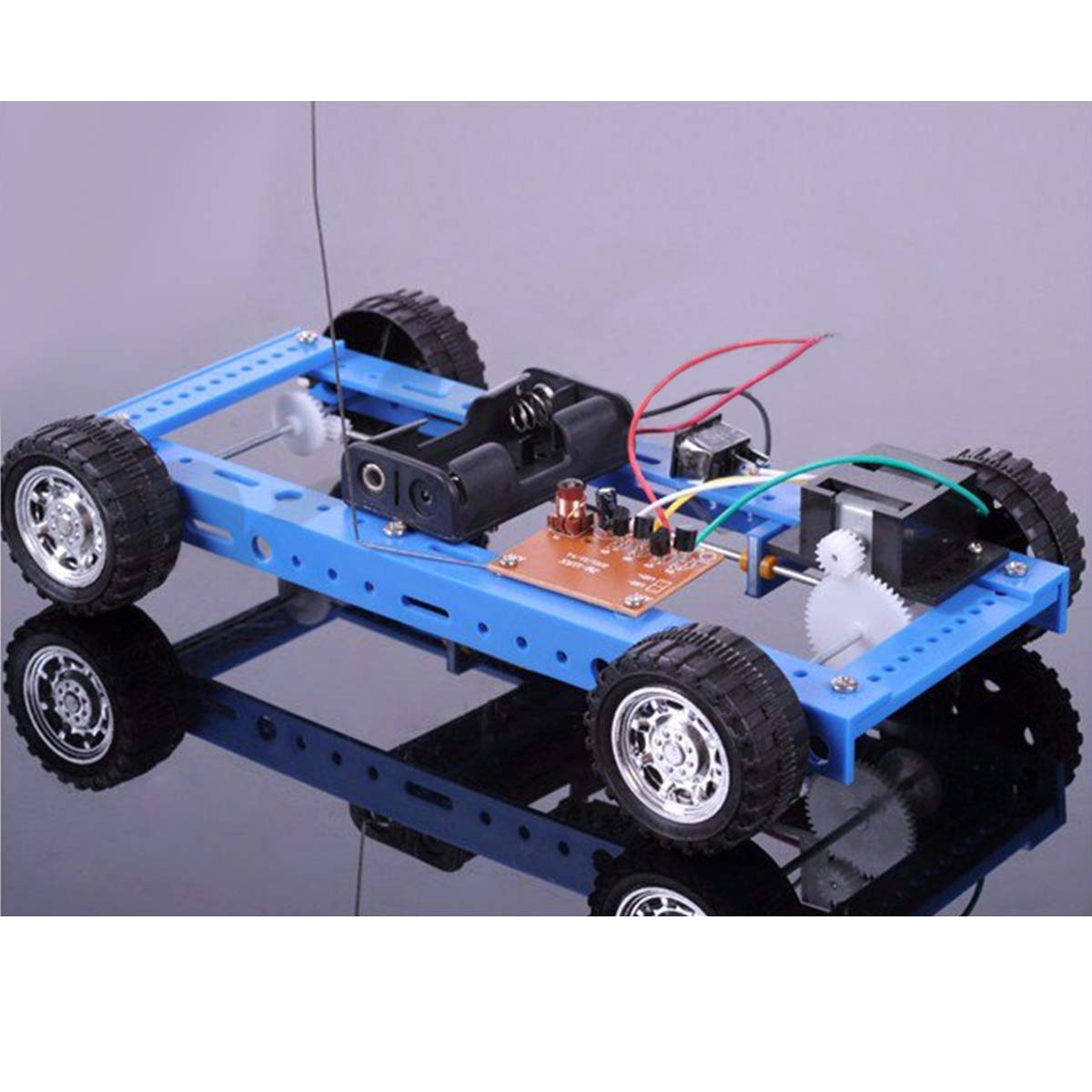 REES52®Blue Electric Four-Wheel Drive Remote Control Car Model DIY ...