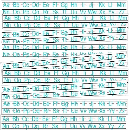 Amazon.com: 12 Pack Alphabet Letters & Numbers Desk Strips - 1 x 8 Inch ...