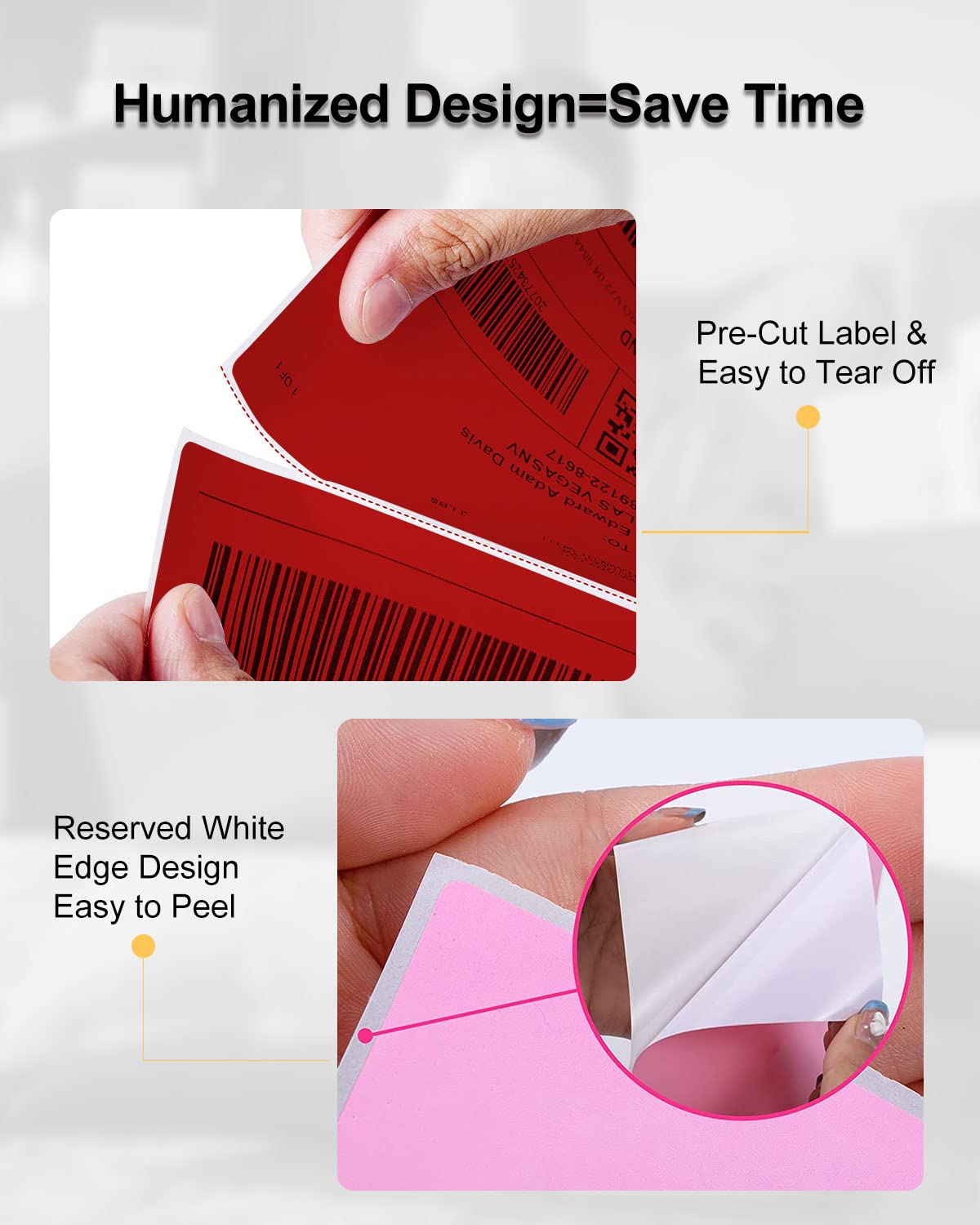 Snapklik.com : 4x6 Thermal Label Printer Paper - 500 PCS Red 4x6 Fan ...