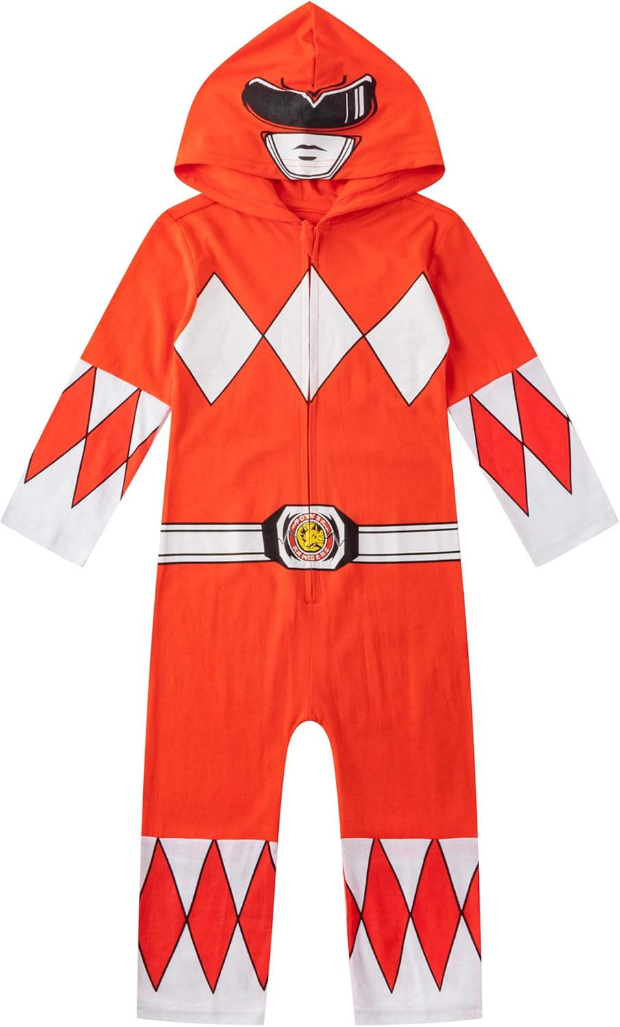 Amazon.com: Power Rangers Red Boys Hooded Cosplay Coverall for Toddlers ...