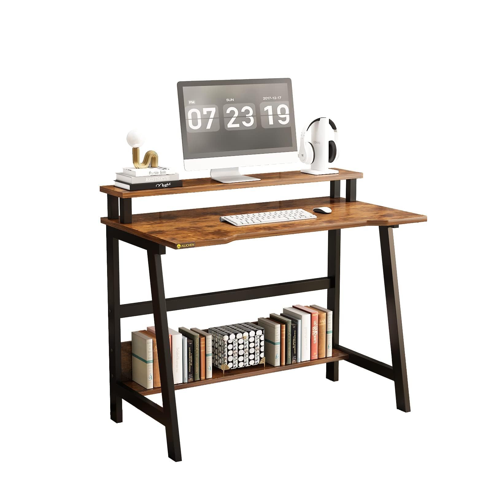Amazon.com: YQ JENMW 31.5 Inch Small Desk, Small Computer Desk for ...