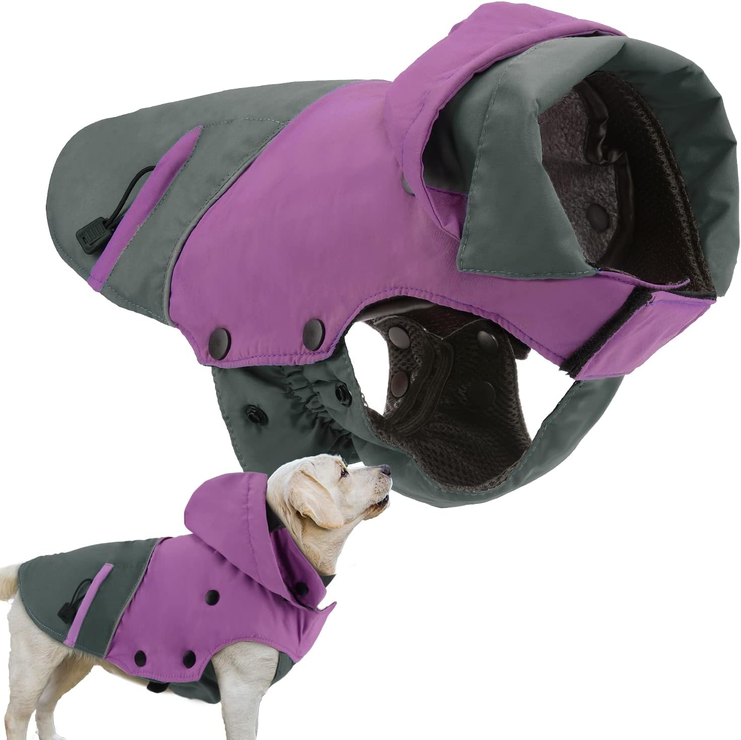 PETLOFT Dog Winter Jacket, Reflective Waterproof Dog Winter Coat ...