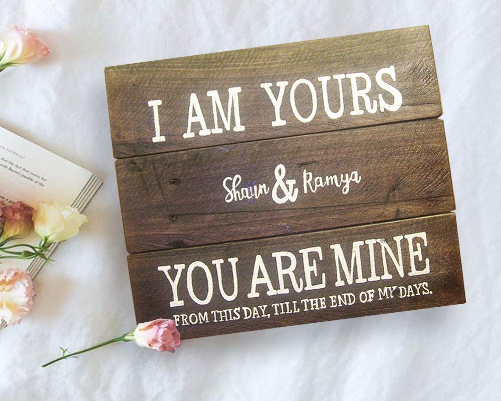 Amazon.com: Wedding Ceremony Sign I Am Yours & You Are Mine W39 : Home ...