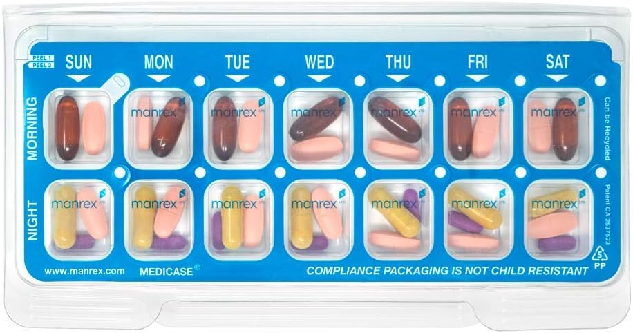 Amazon.com: MediCase Reusable Medication Blister Pack Case Pharmacy ...