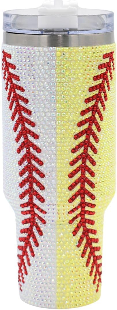 Amazon.com | SEM LIFE 40 Oz Rhinestone Bling Tumbler Cup with Handle ...