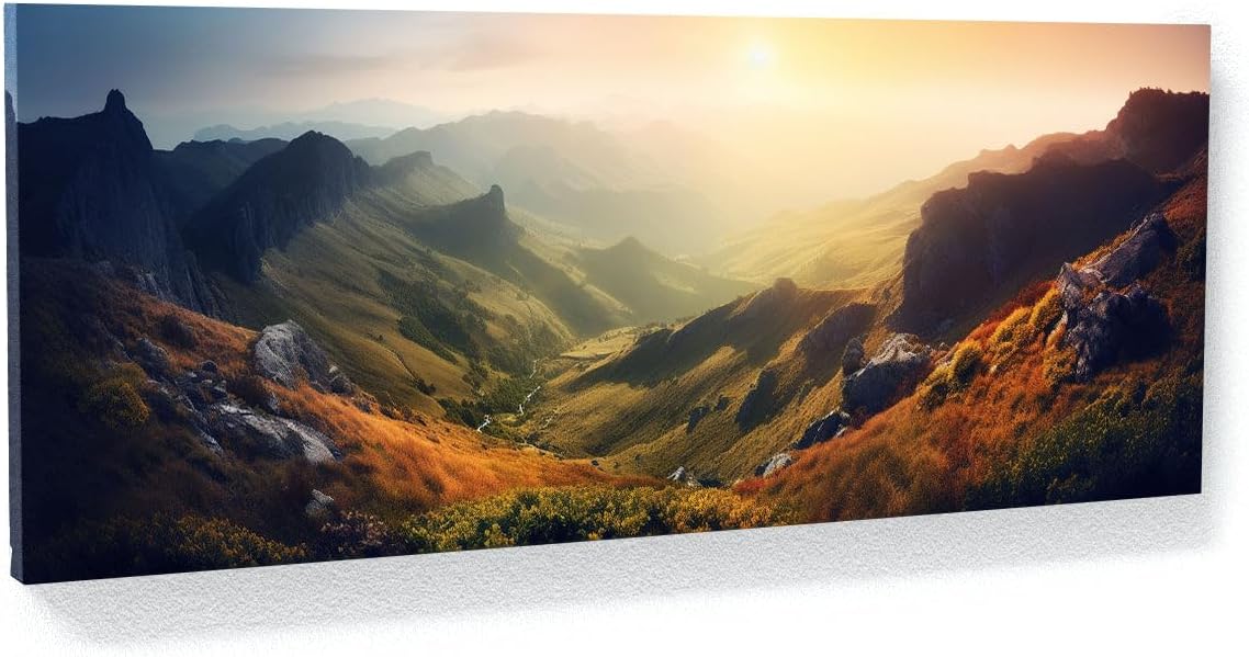 Amazon.com: Sense Canvas Mountain Beautiful Photo Scene 28 Canvas Art ...