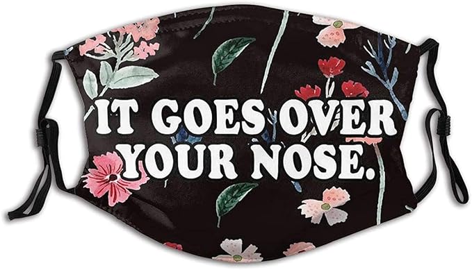 Amazon.com: Black Cloth Mouth Mask- It Goes Over Your Nose Reusable ...