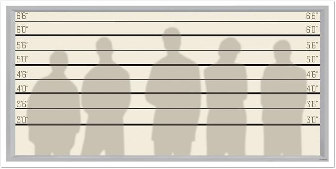 Beistle 52305 Mugshot Height Chart Scene Setter. - 1 Pc PSI Lineup ...
