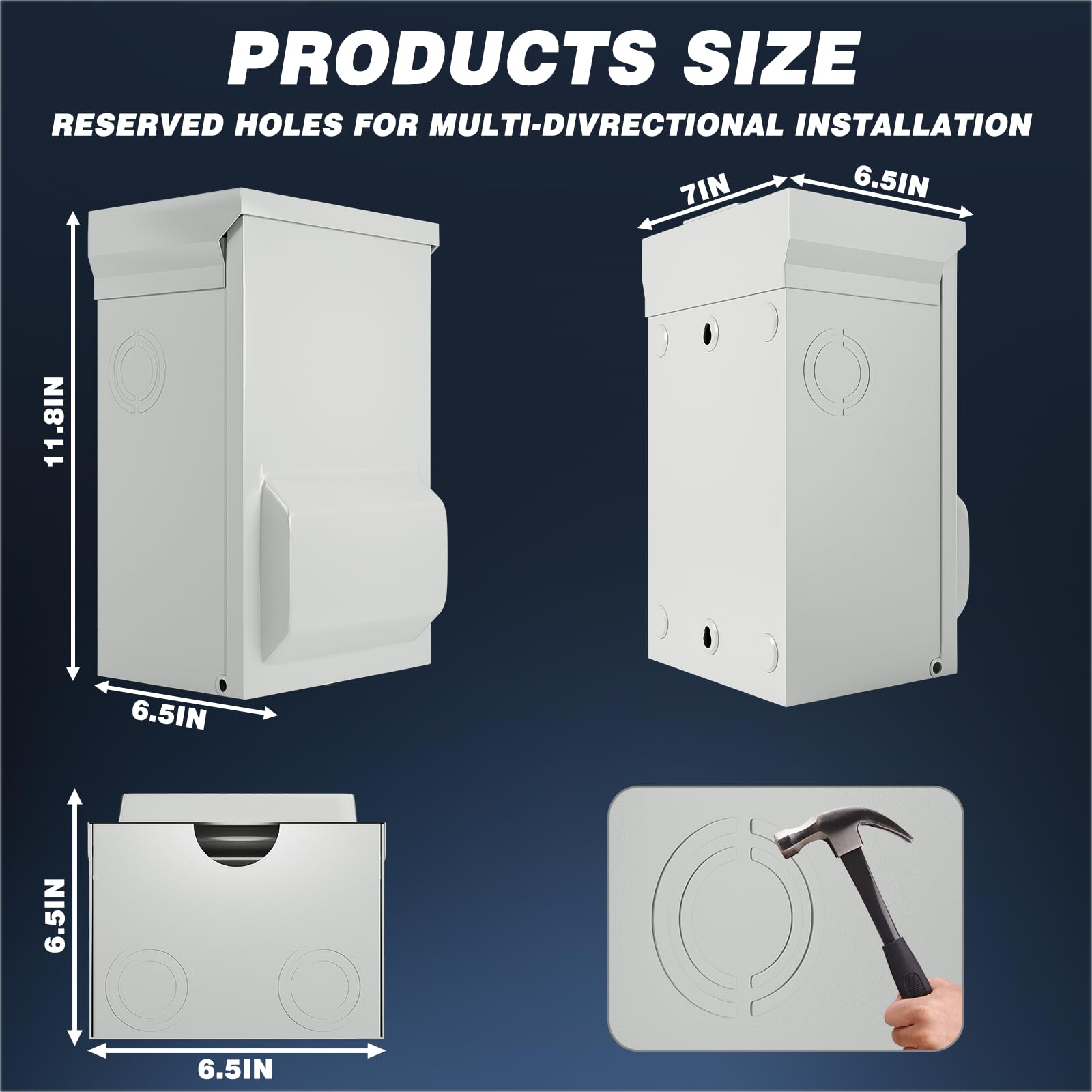 Snapklik.com : 50 Amp Generator Power Inlet Box