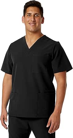 Amazon.com: SPECTRUM UNIFORMS Wynd Men's Scrub Top Medical Uniform V ...