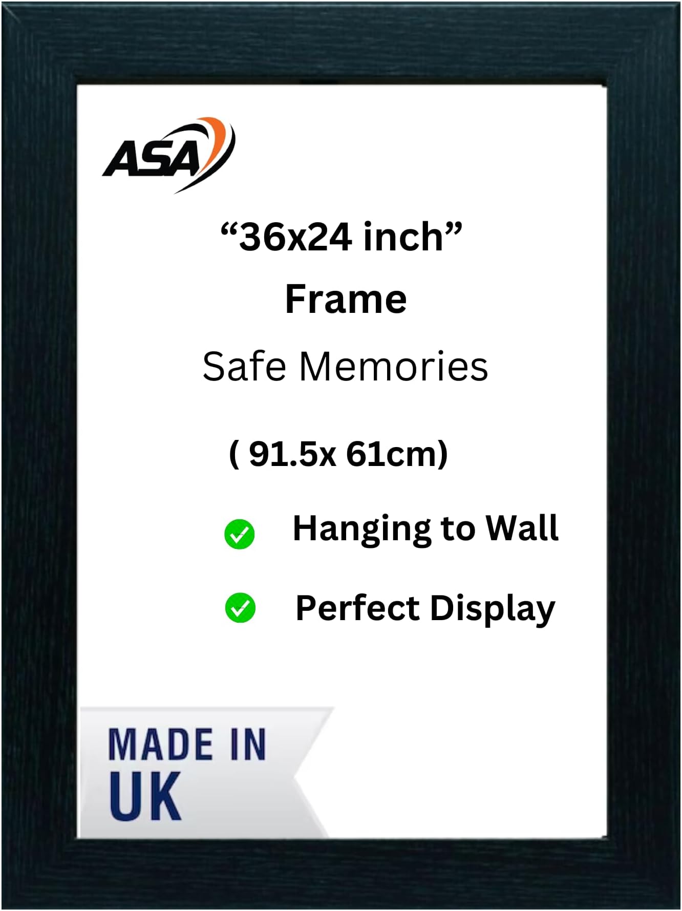 36 x 24 inch Photo Frame | 91.5 cm x 61 cm Wooden Poster Frame | Large ...