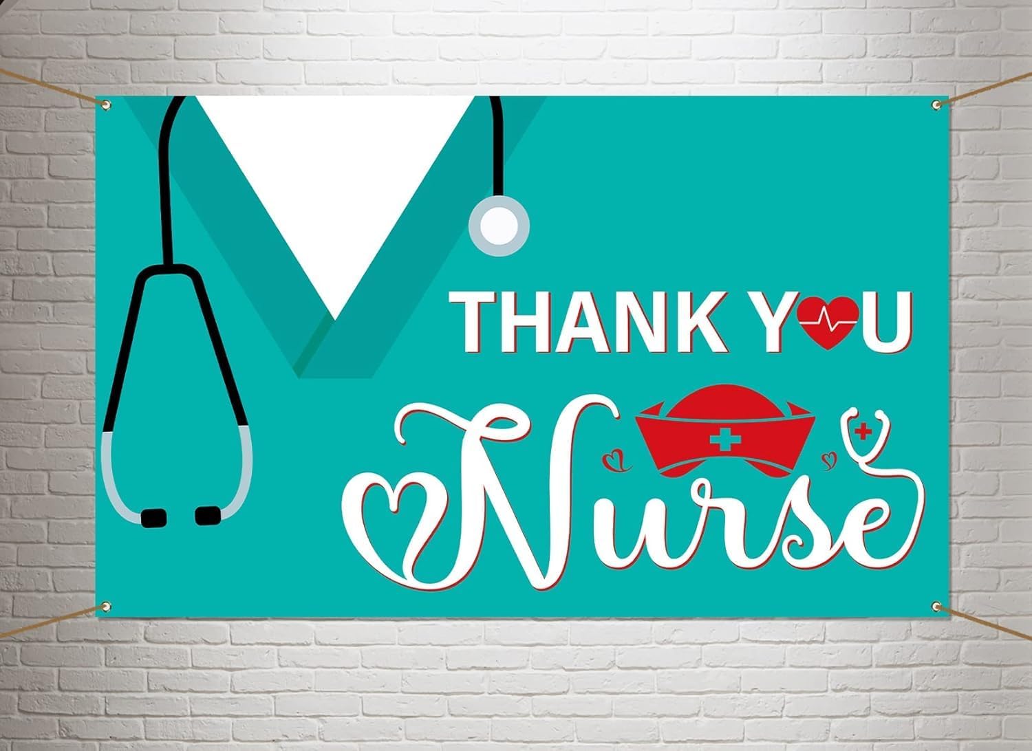Amazon.com : Thank You Nurses Photo Booth Backdrop May Nurse ...