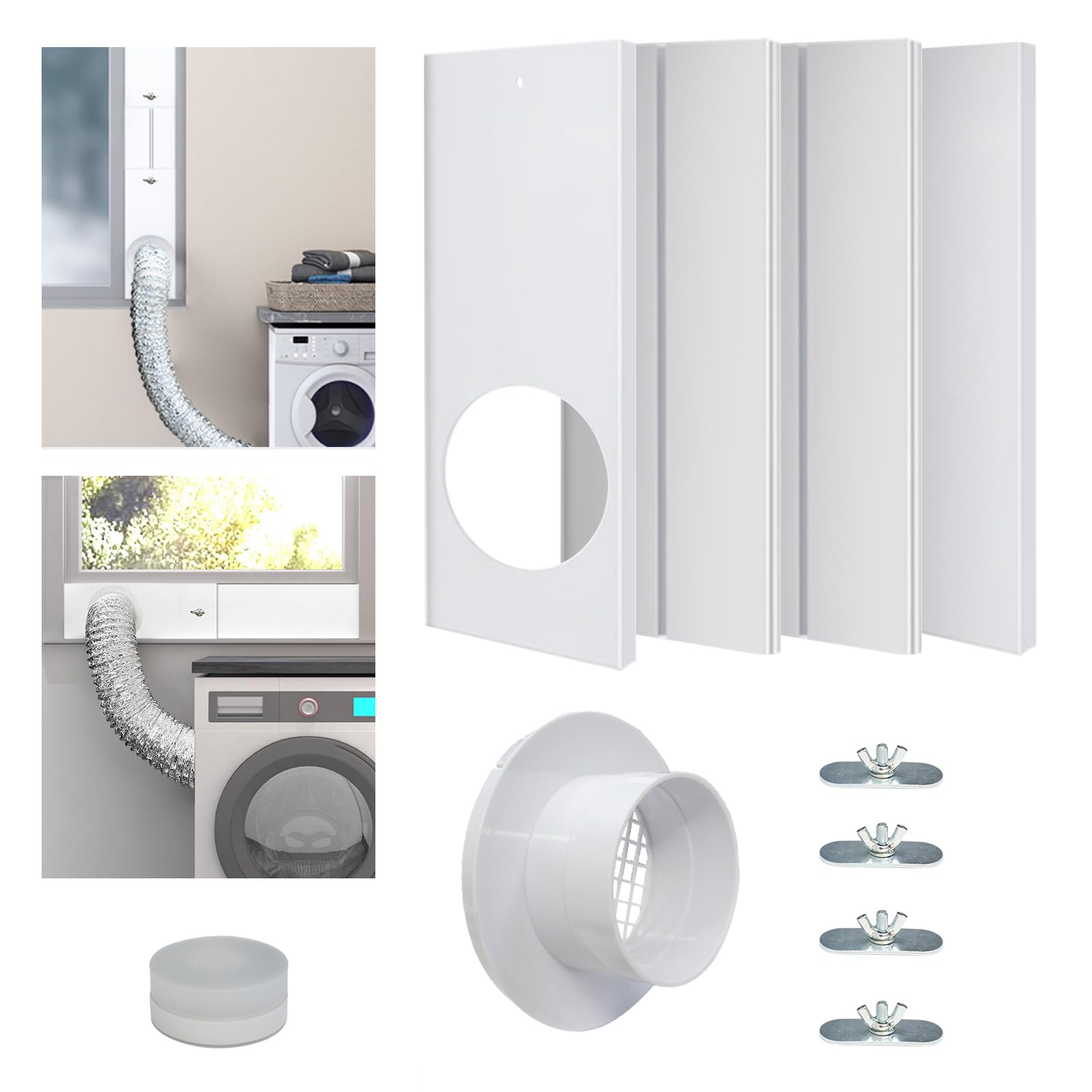 Amazon.com: Dryer Vent Window Kit for 4" Diameter Dryer Vent Hose ...