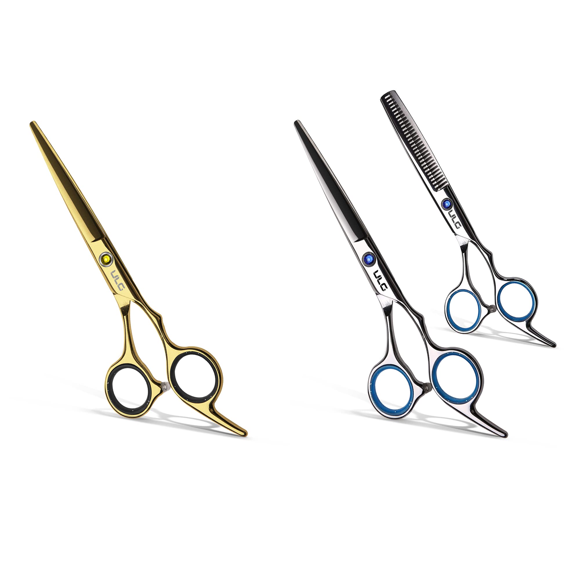 Amazon.com: Hair Cutting Scissors Thinning Shears Kit ULG Professional ...