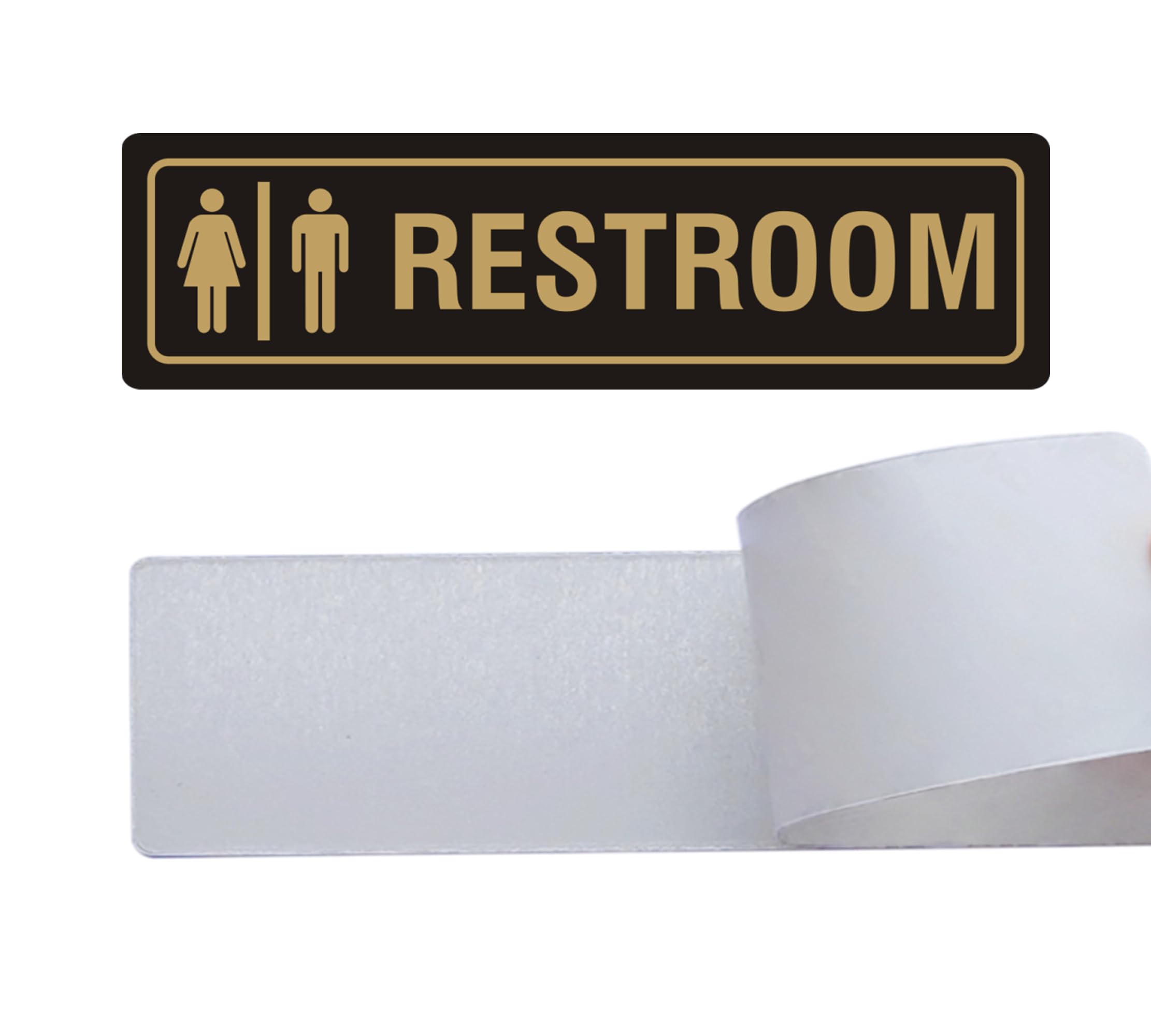 Amazon.com : Restroom Sign Unisex for Business and Home, 7" x 2" Self ...