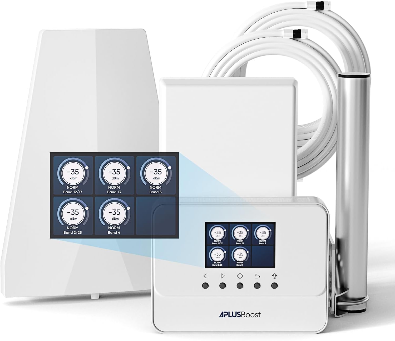 Cell Phone Booster for House up to 5,000 Sq.Ft,Smart LCD Display,4G LTE ...