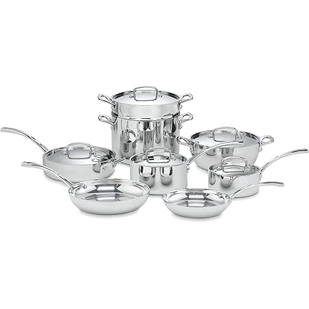 Amazon.com: Cuisinart Contour Stainless 13-Piece Cookware Set : Home ...