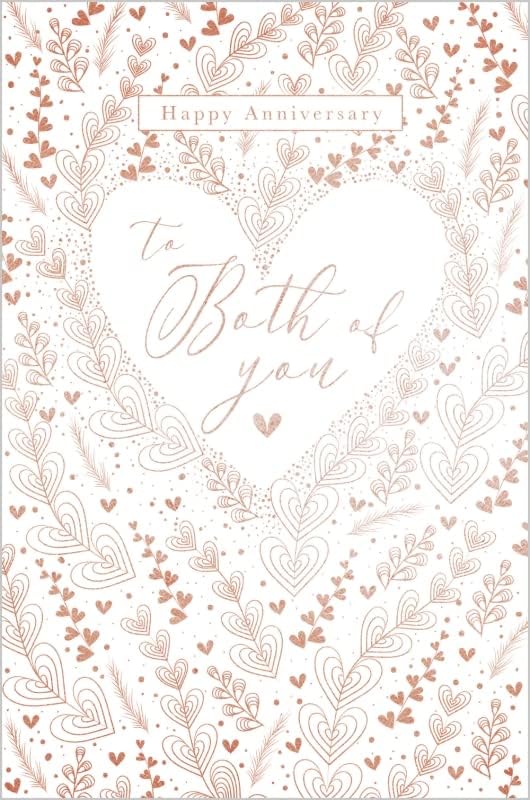 Abacus Cards Wedding Anniversary Card - 'Both of You' Love Heart ...