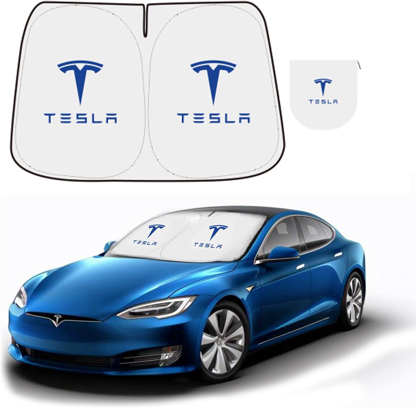 Amazon.com: 300T Sunshade for Tesla Model Y Model 3, Car Accessories ...
