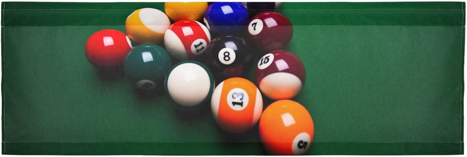 Amazon.com: senya Billiard Ball Sports Valance for Windows Kitchen ...