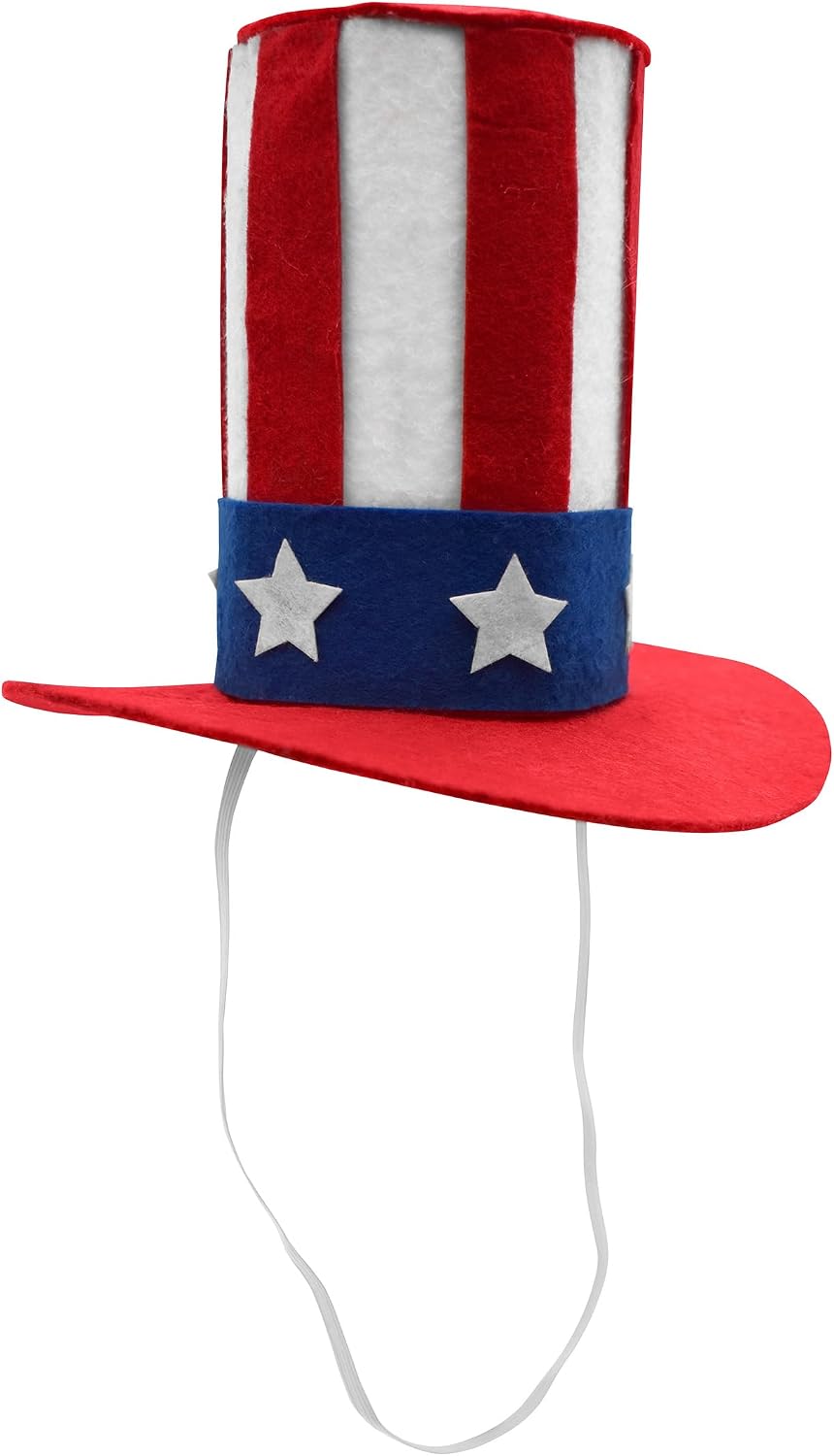 Amazon.com: Nicky Bigs Novelties Mini Felt Patriotic Tall Uncle Sam USA ...