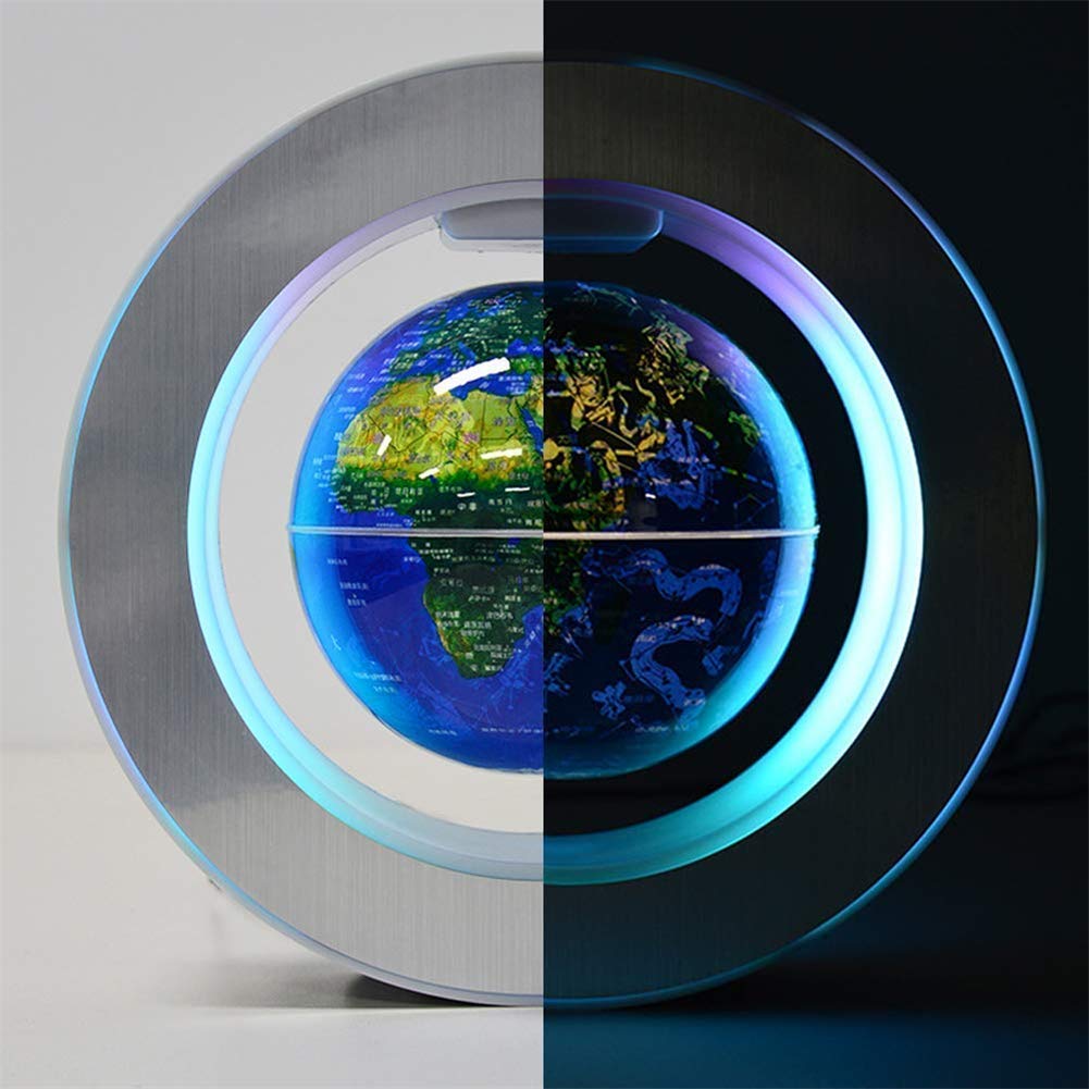 A Magnetic Levitation Floating World Map With Constellations Led Light ...
