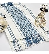 Amazon.com: yuboo Blue and White Table Runner Farmhouse Style - Coastal ...