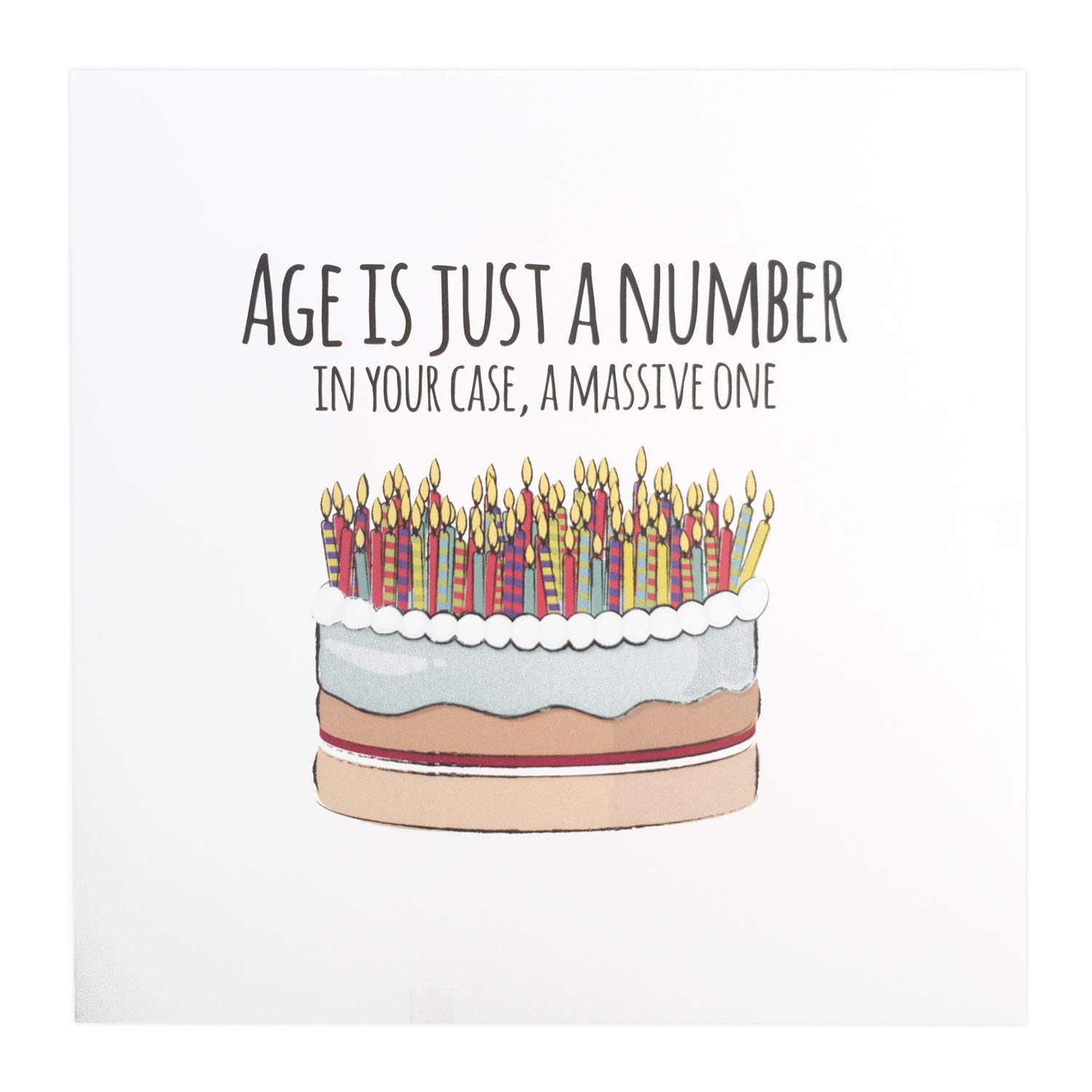 Michton | Funny Age-Related Happy Birthday Card | Age Is Just A Number ...