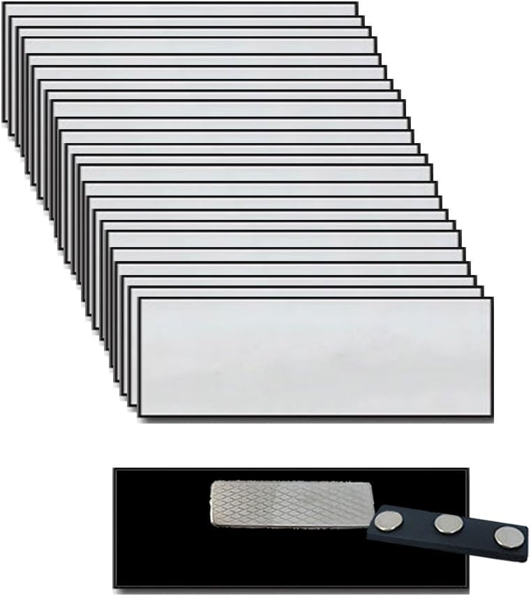 Amazon.com : Name Tags with Super Strong Magnetic Fastener - 25pk Kit ...