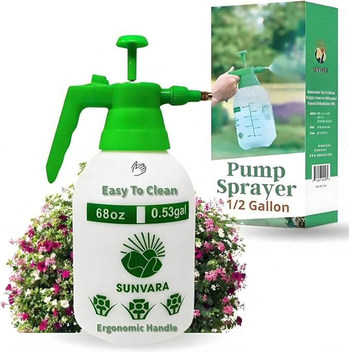 Amazon.com : 1/2 Gallon Hand Pump Pesticide Sprayer, Lawn & Garden ...