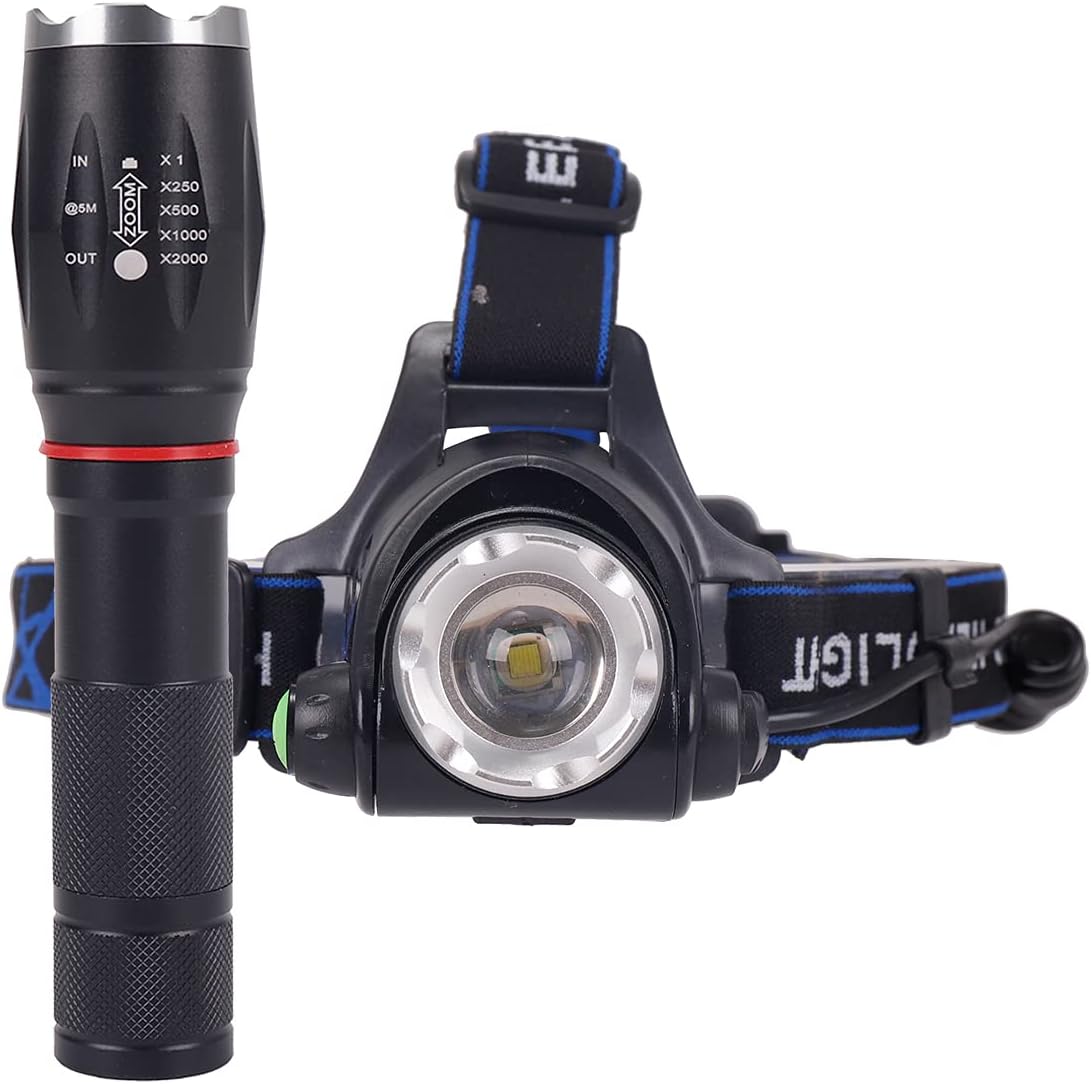 Amazon.com: RoadPro RP1807C Flashlight and Headlamp 2 Piece Combo ...