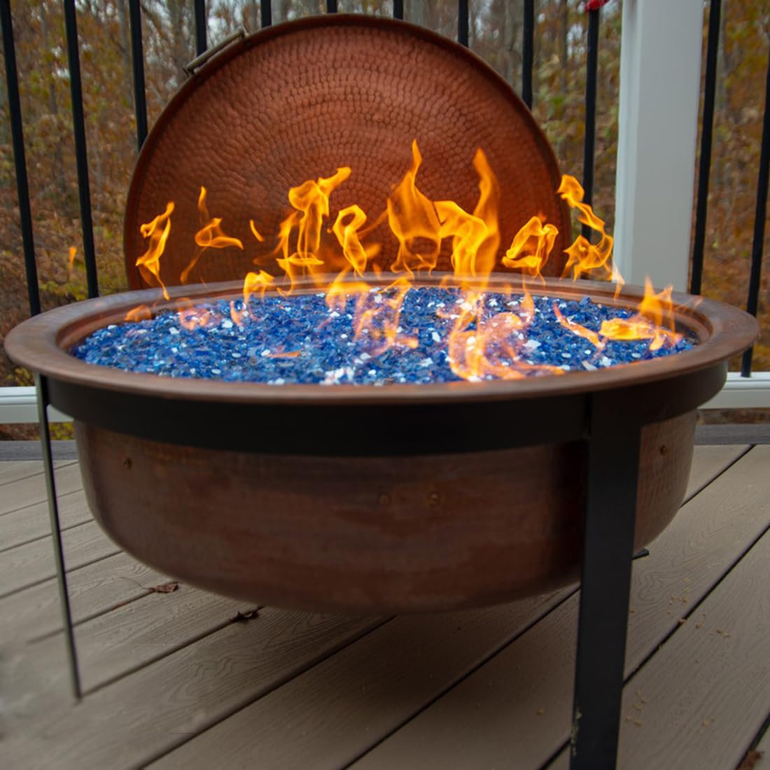 Snapklik.com : Fire Glass For Propane Fire Pit, 1/2 Inch High ...