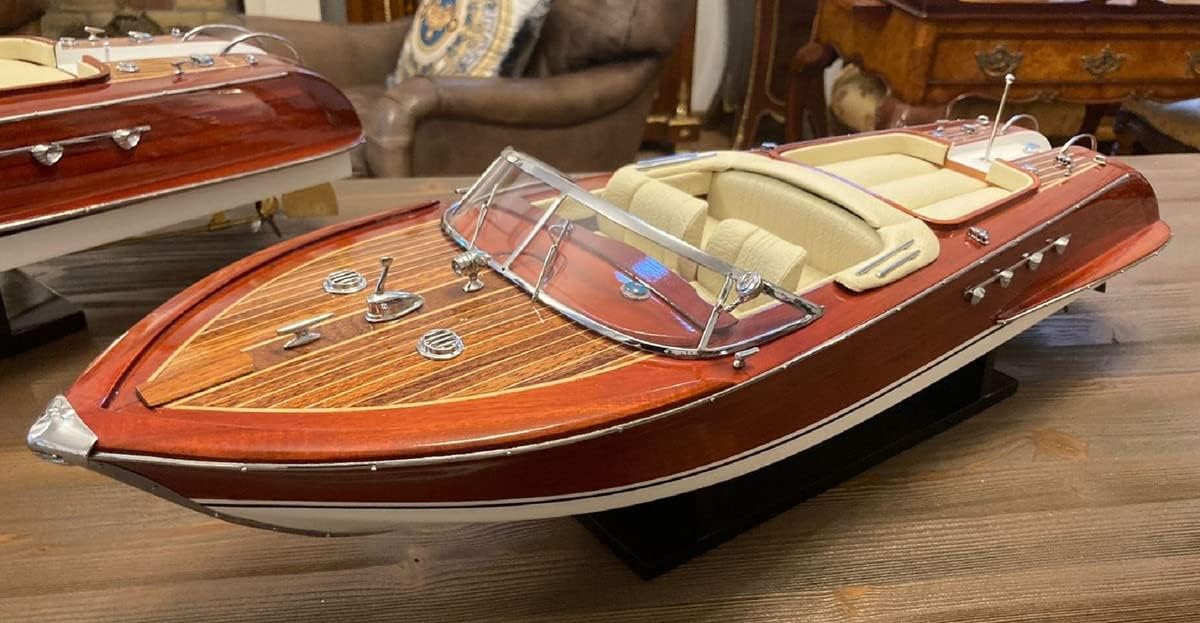 Casa Padrino luxury speedboat Riva Aquarama with solid wood stand 64 x ...