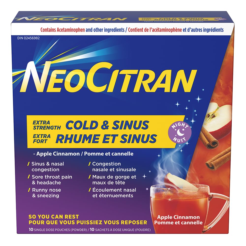 Neocitran Extra Strength Cold & Sinus Apple Cinnamon : Amazon.ca ...
