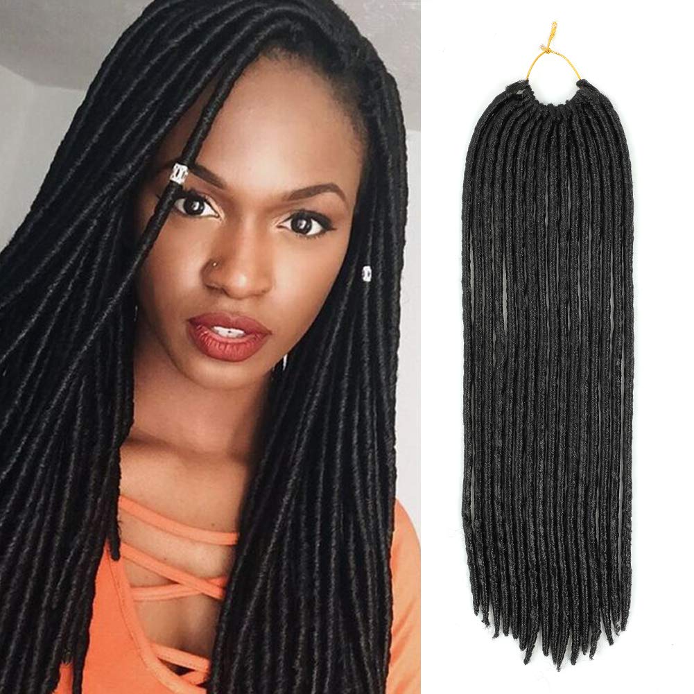 7 Packs Lot 18inch Dreadlocks Crochet Braids Soft Faux Locs ...