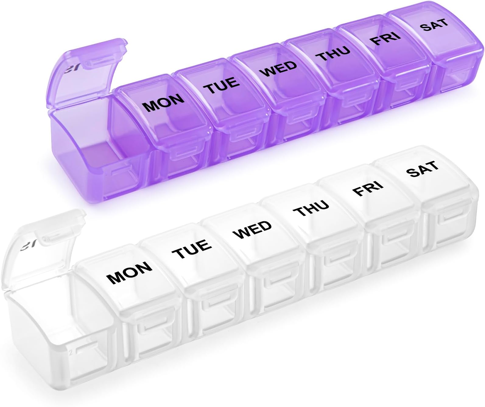 Amazon.com: 2 Packs Small Weekly Pill Organizer,Pocket Daily Pill Case ...