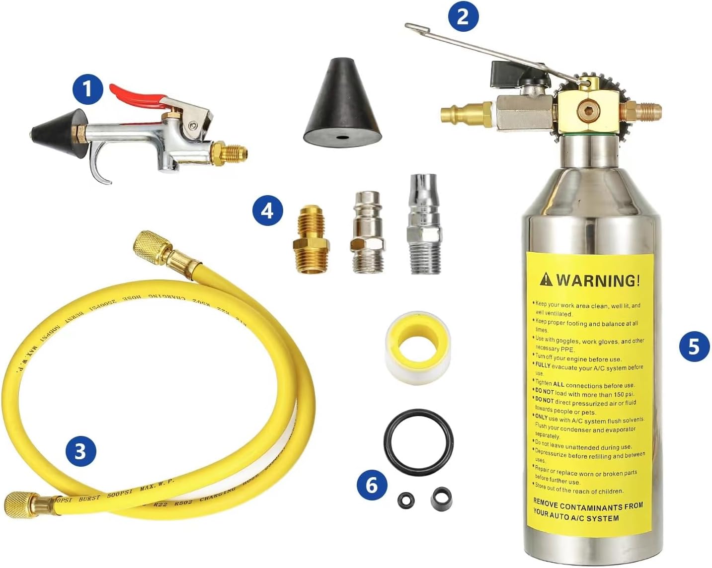 Amazon.com: MR CARTOOL AC Flush Kit, Car Air Conditioner System Clean ...